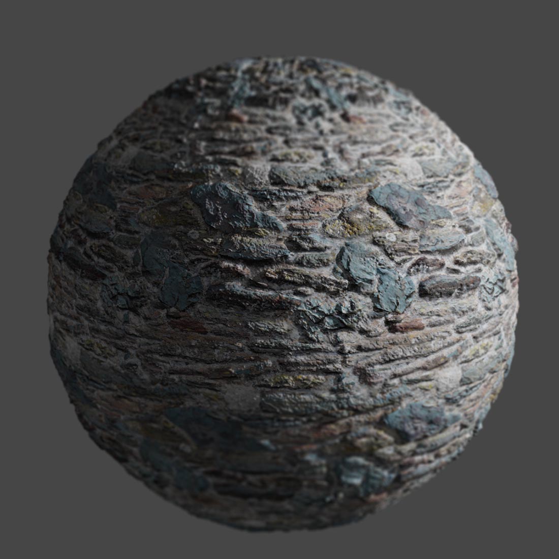 Mixed Stone Wall Texture - Free, PBR downloadable material